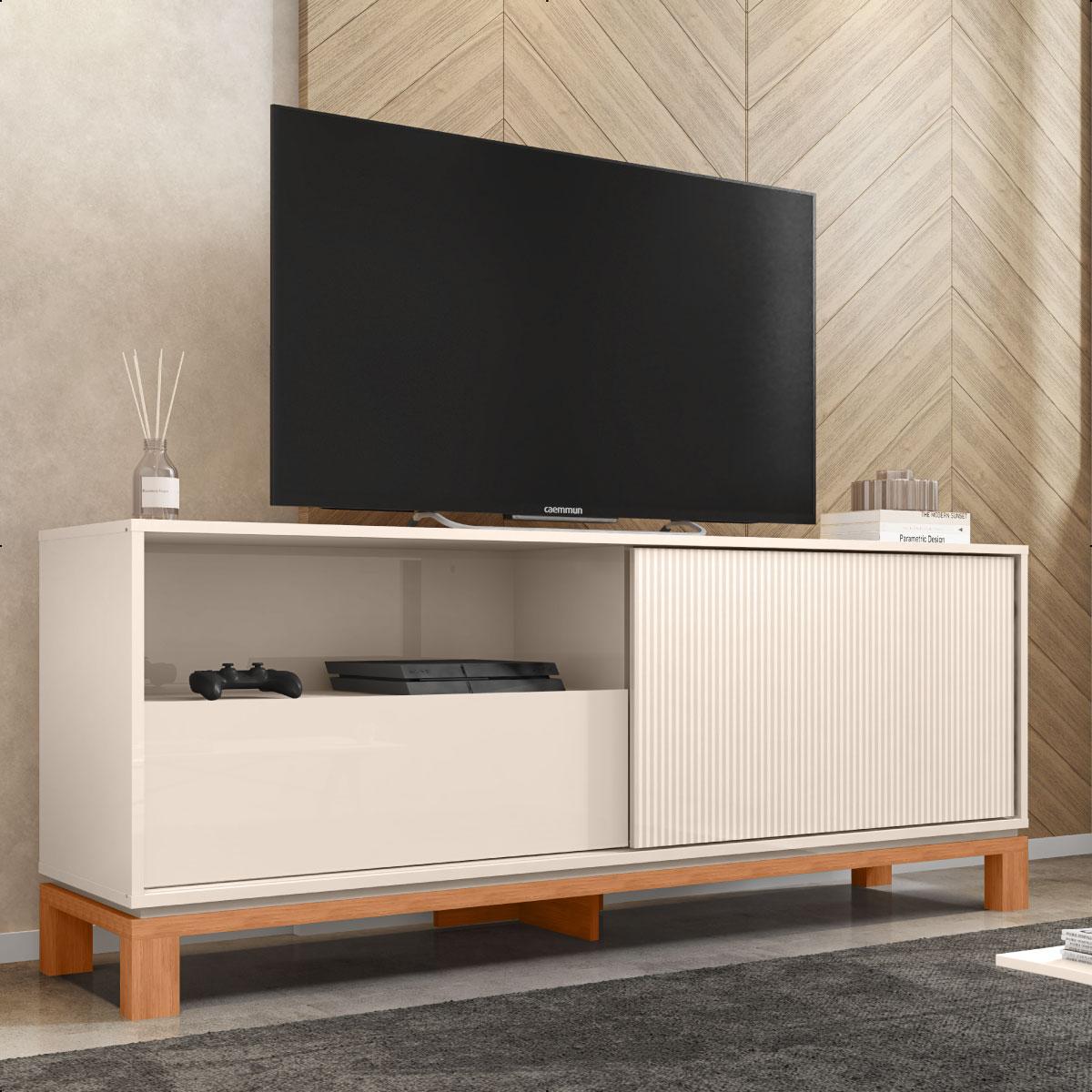 Bancada Rack Para TV até 55 Polegadas Jace Marrom Caemmun